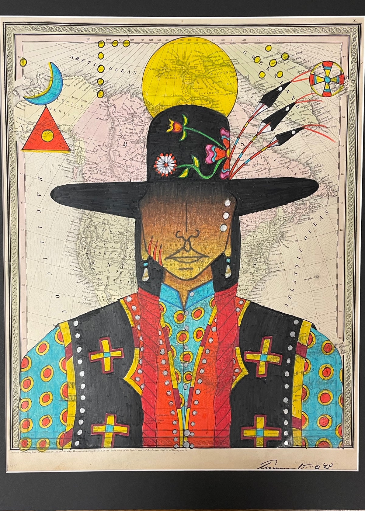Ledger Art Raven Makes Native American Art Gallery Terrance Guardipee ...