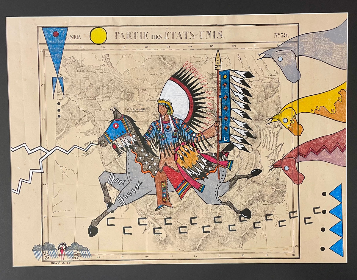 Dallin Maybee, Arapaho/ Seneca Ledger Art at Raven Makes Gallery