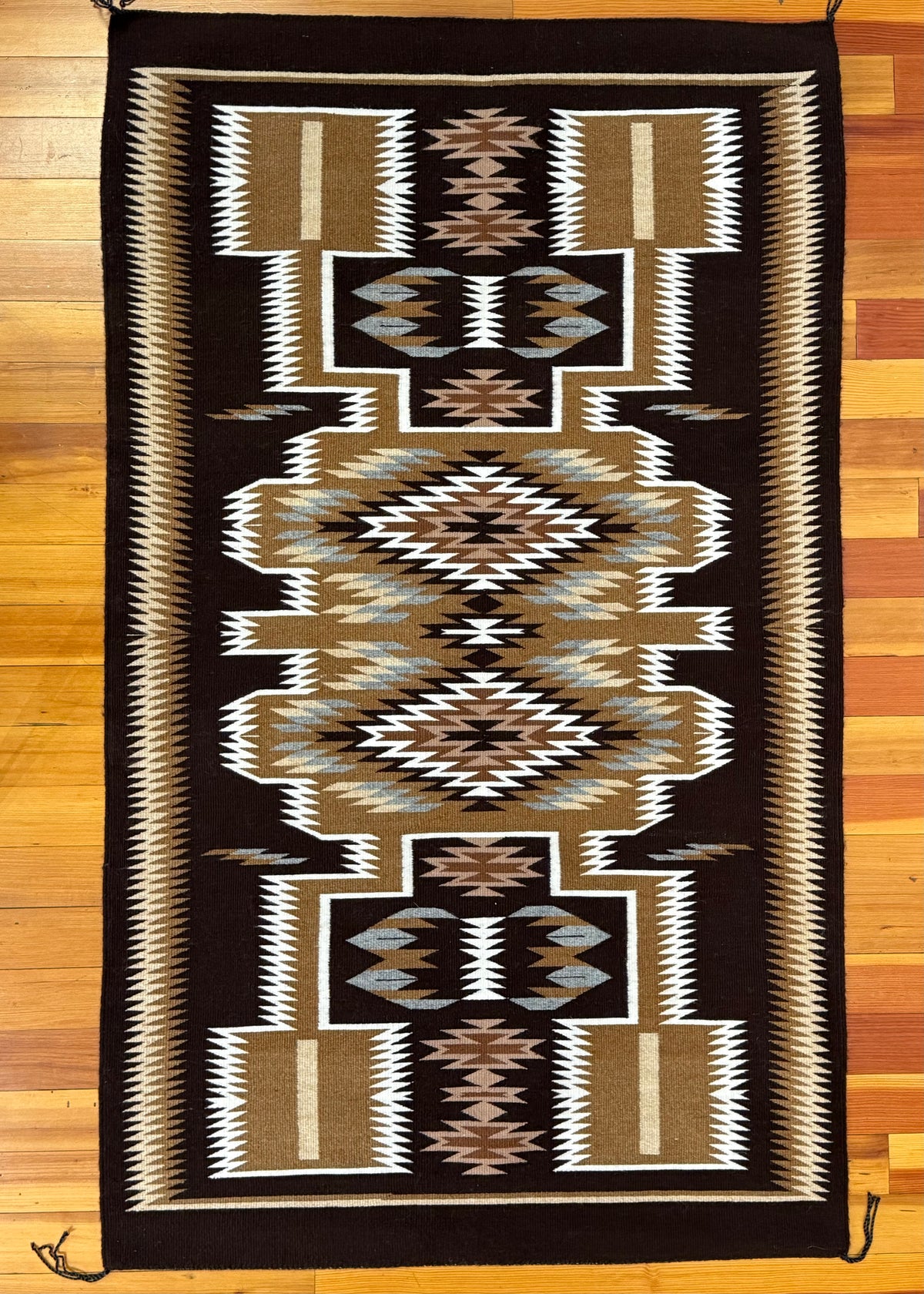 Storm Pattern Navajo Rug Weaving– Raven Makes Gallery