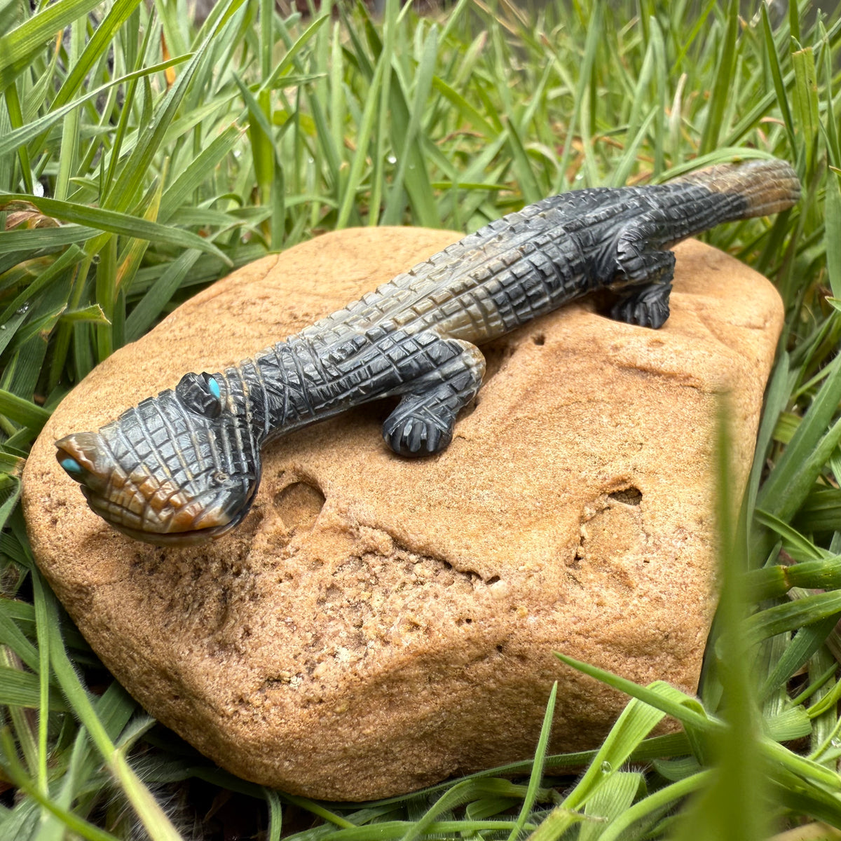 Zuni Lizard Fetish, by Lance Cheama– Raven Makes Gallery