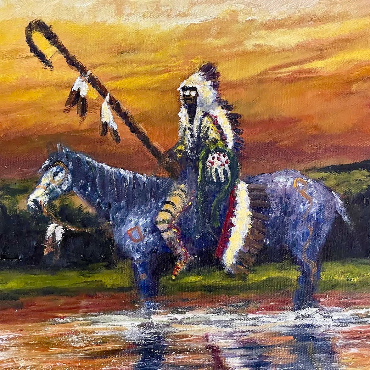 Lone Sentinel Painting, by Raymond Nordwall at Raven Makes Gallery