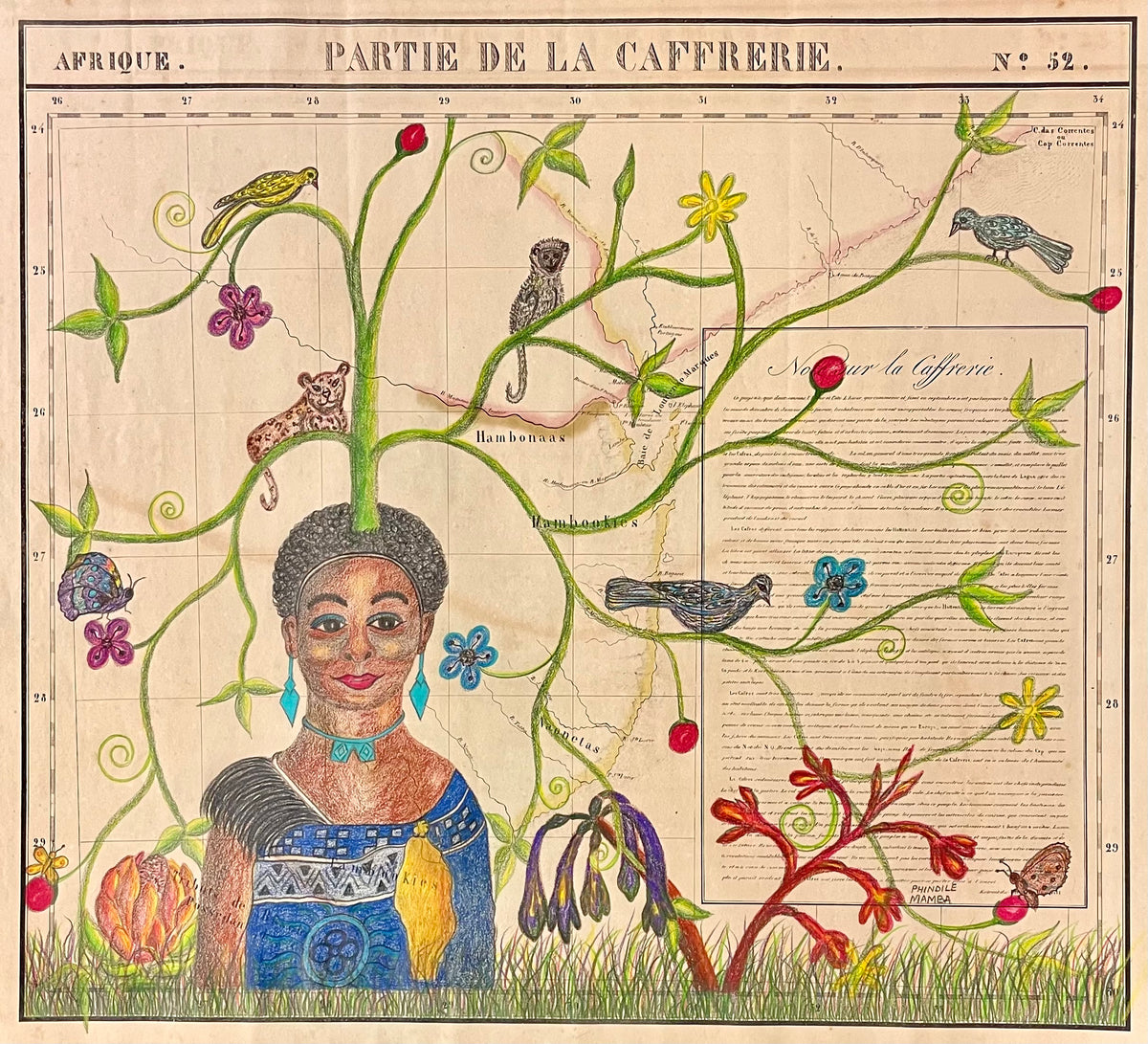 Unity, 1827 SE Africa Map, by Phindile Mamba– Raven Makes Gallery