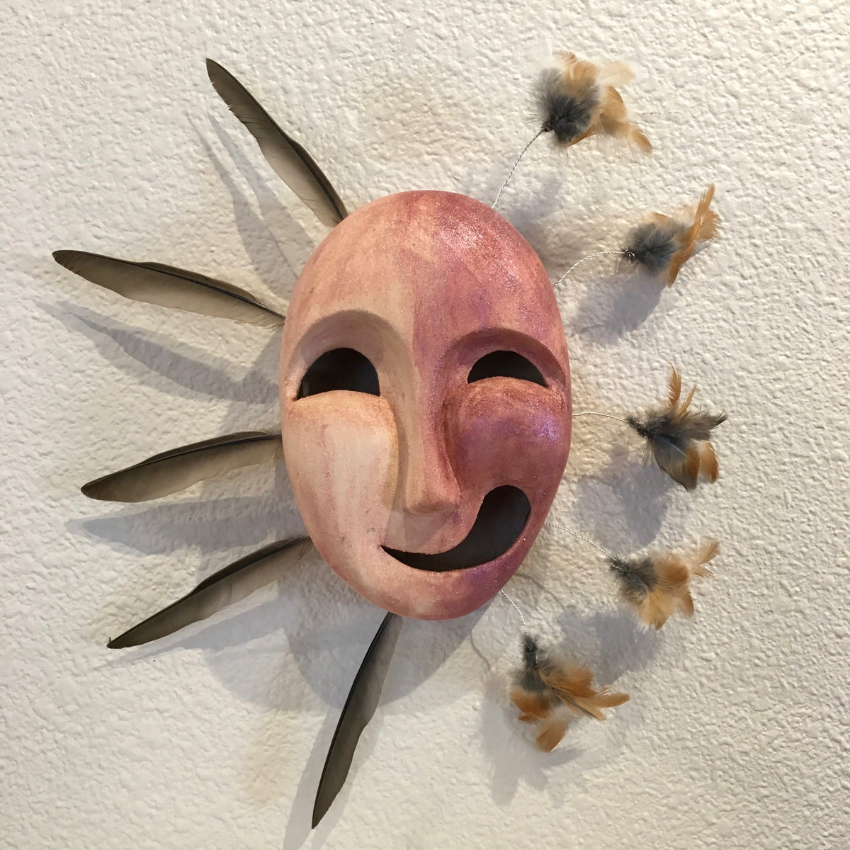 "Holding it In" Yup'ik Mask, by Jennifer Angaiak-Wood– Raven Makes Gallery