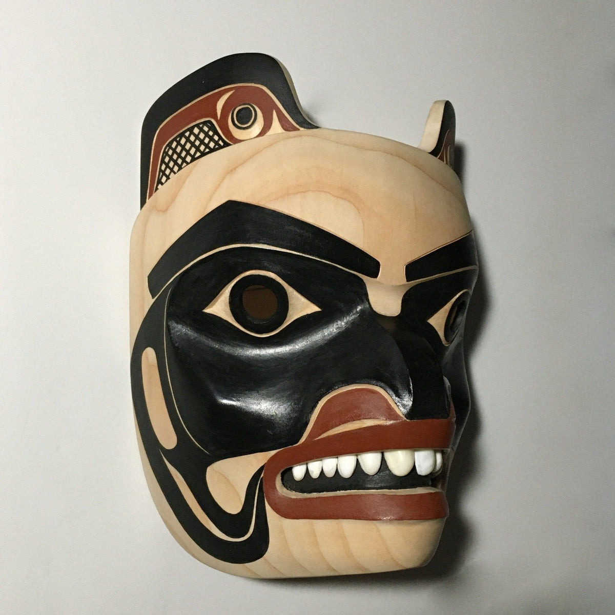 Bear Mask, by David A. Boxley, at Raven Makes Gallery, Sisters, OR