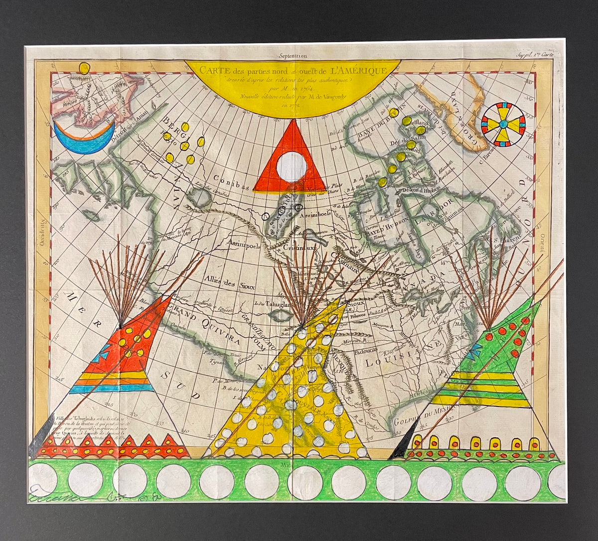 Ledger Art Raven Makes Native American Art Gallery Terrance Guardipee ...