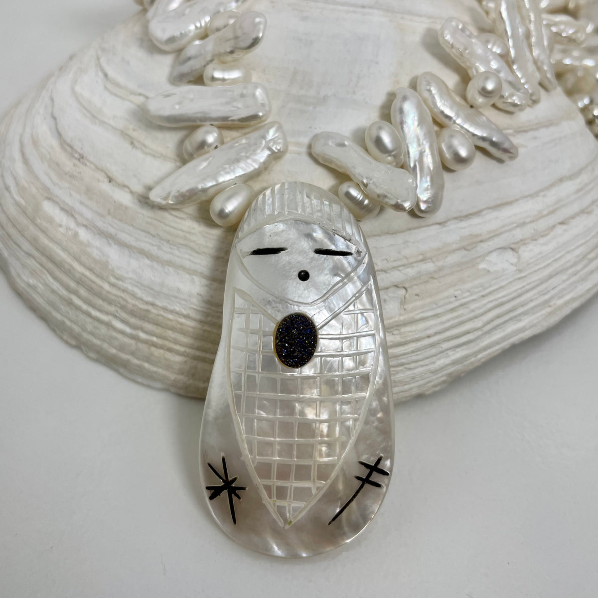 Maiden Necklace, by Jovanna Poblano, Zuni Jewelry– Raven Makes Gallery