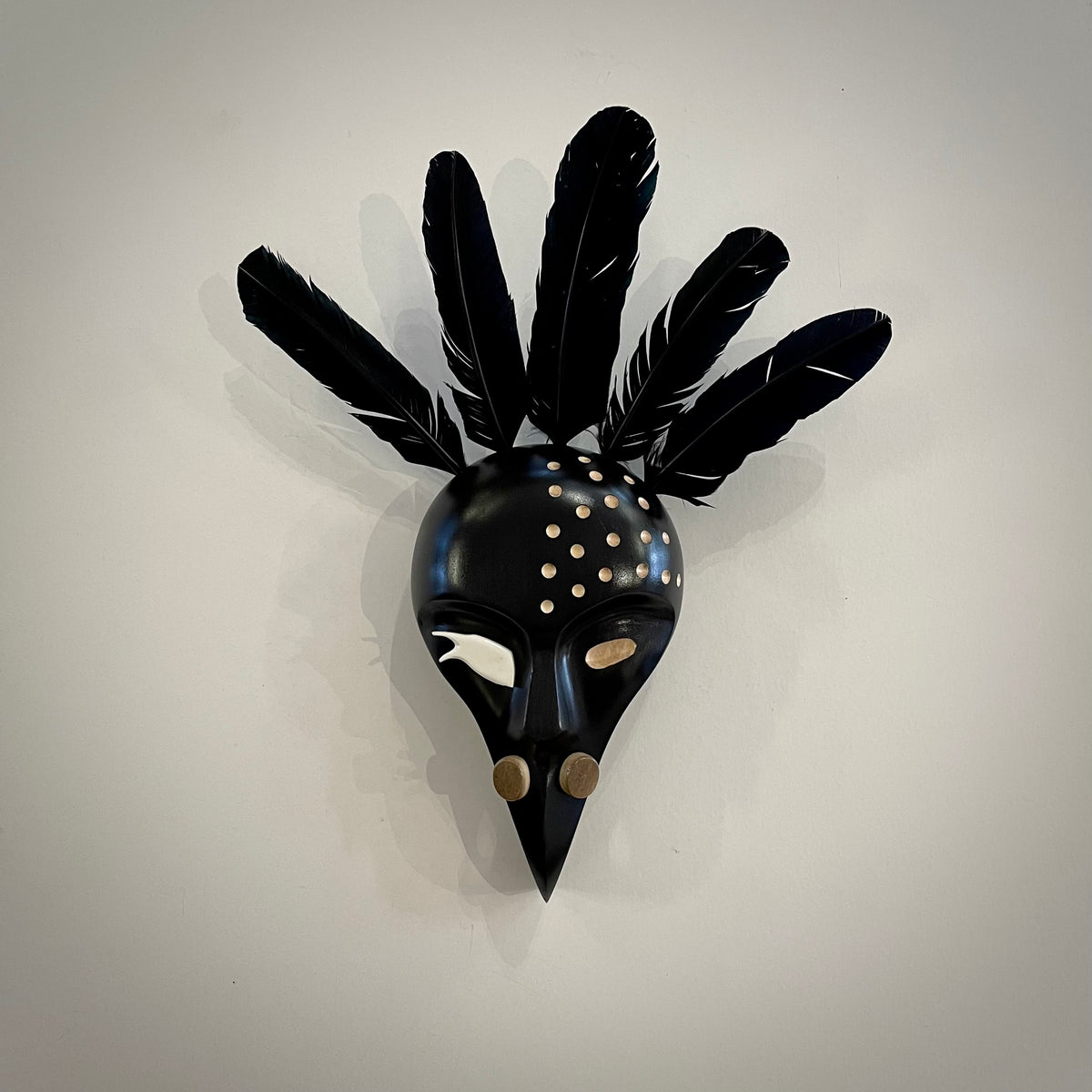 Raven Shaman Mask, by Mark Tetpon, Inupiat– Raven Makes Gallery