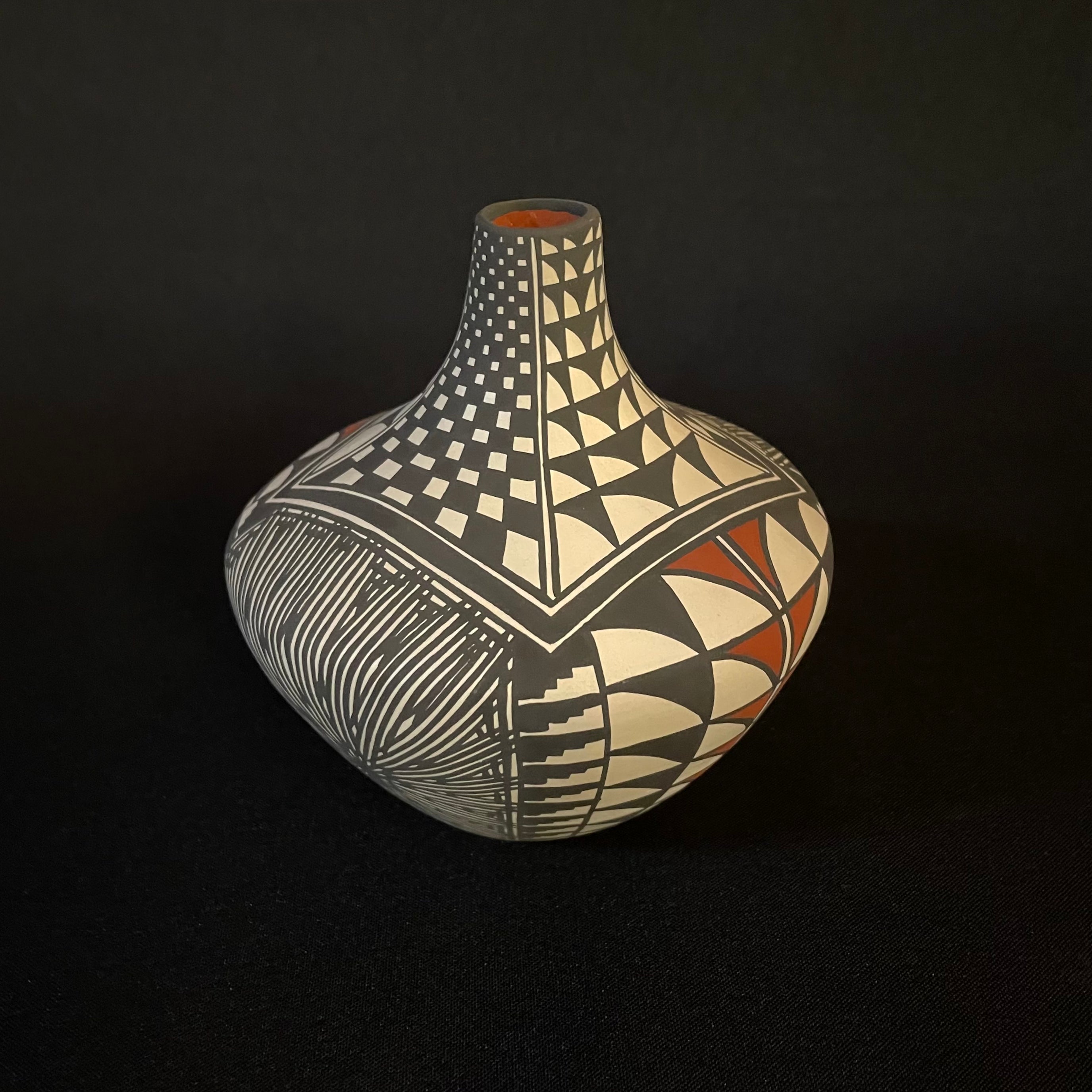 Acoma Fine Line Pottery, by Sandra Victorino at Raven Makes Gallery