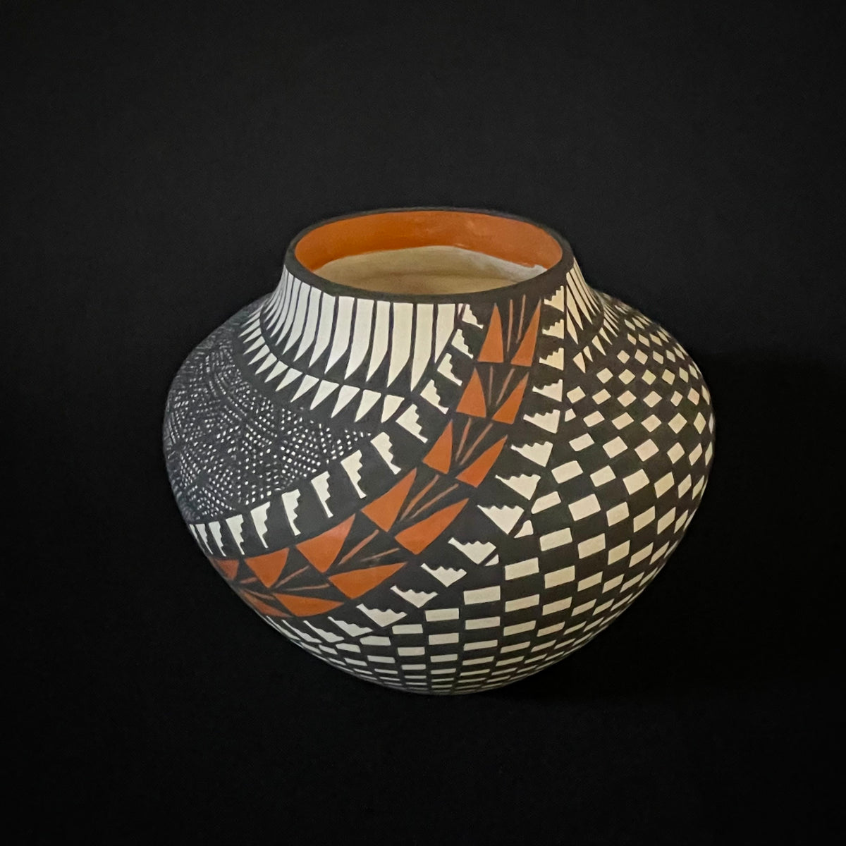 Acoma Fine Line Pottery, by Sandra Victorino at Raven Makes Gallery