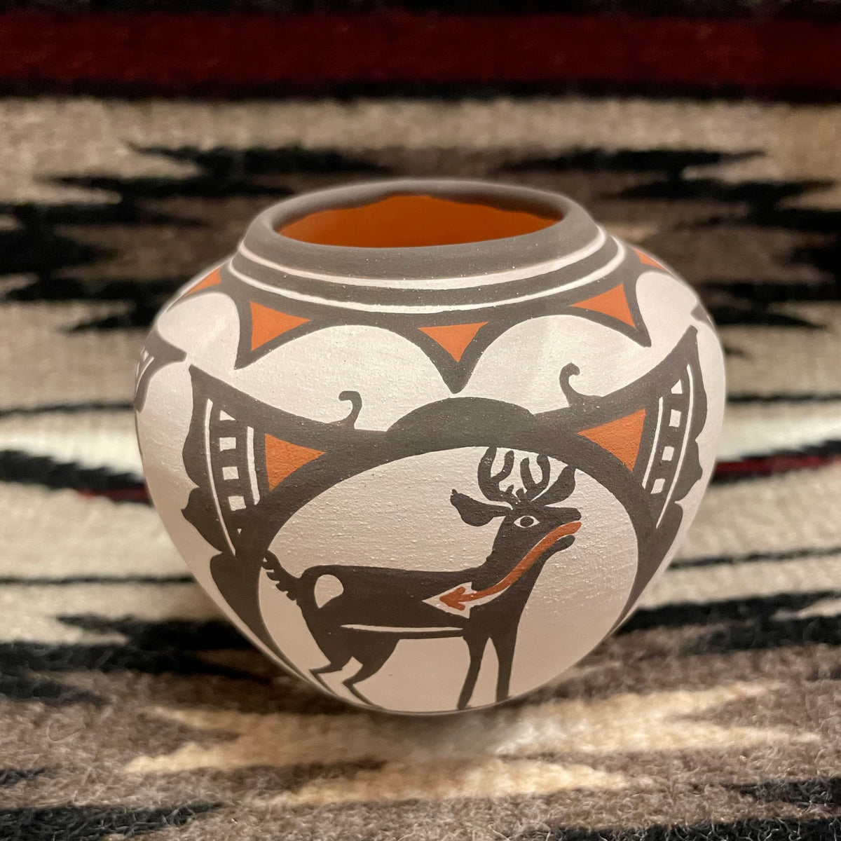 Natural Redware Zuni Small Pot, by Carlos Laate– Raven Makes Gallery
