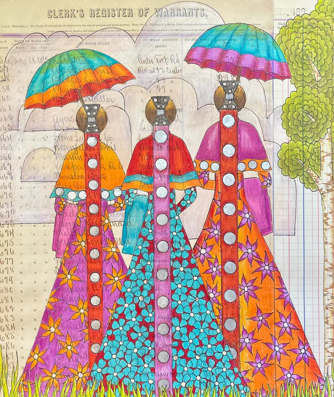 Delores Purdy Ledger Art at Native American Art Gallery, Raven Makes ...