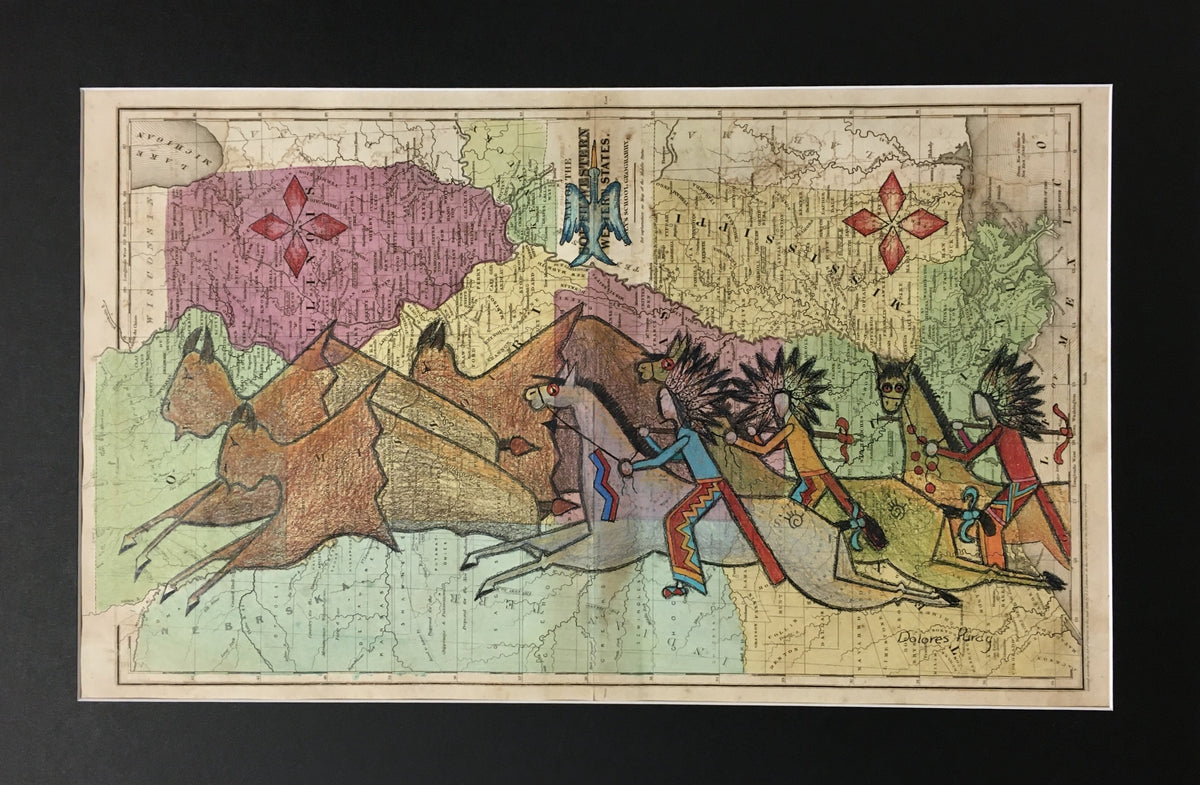 A Young Man's Dream, by Delores Purdy, Ledger Map Art at Raven Makes ...