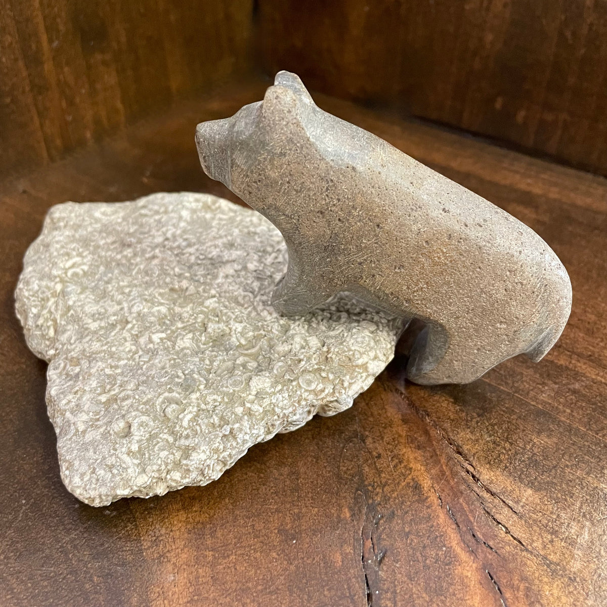 Salvador Romero Bobcat Fetish Carving at Raven Makes Gallery