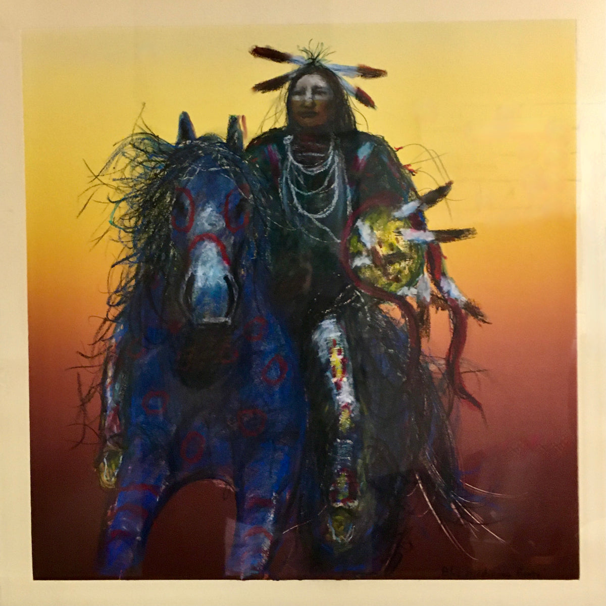 Blue Medicine Pony, by Raymond Nordwall– Raven Makes Gallery