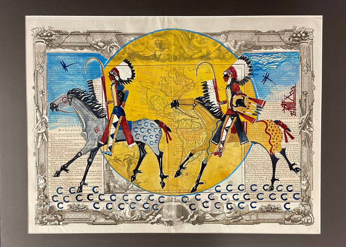 Joe Pulliam, Oglala Lakota Ledger Artist at Raven Makes Gallery
