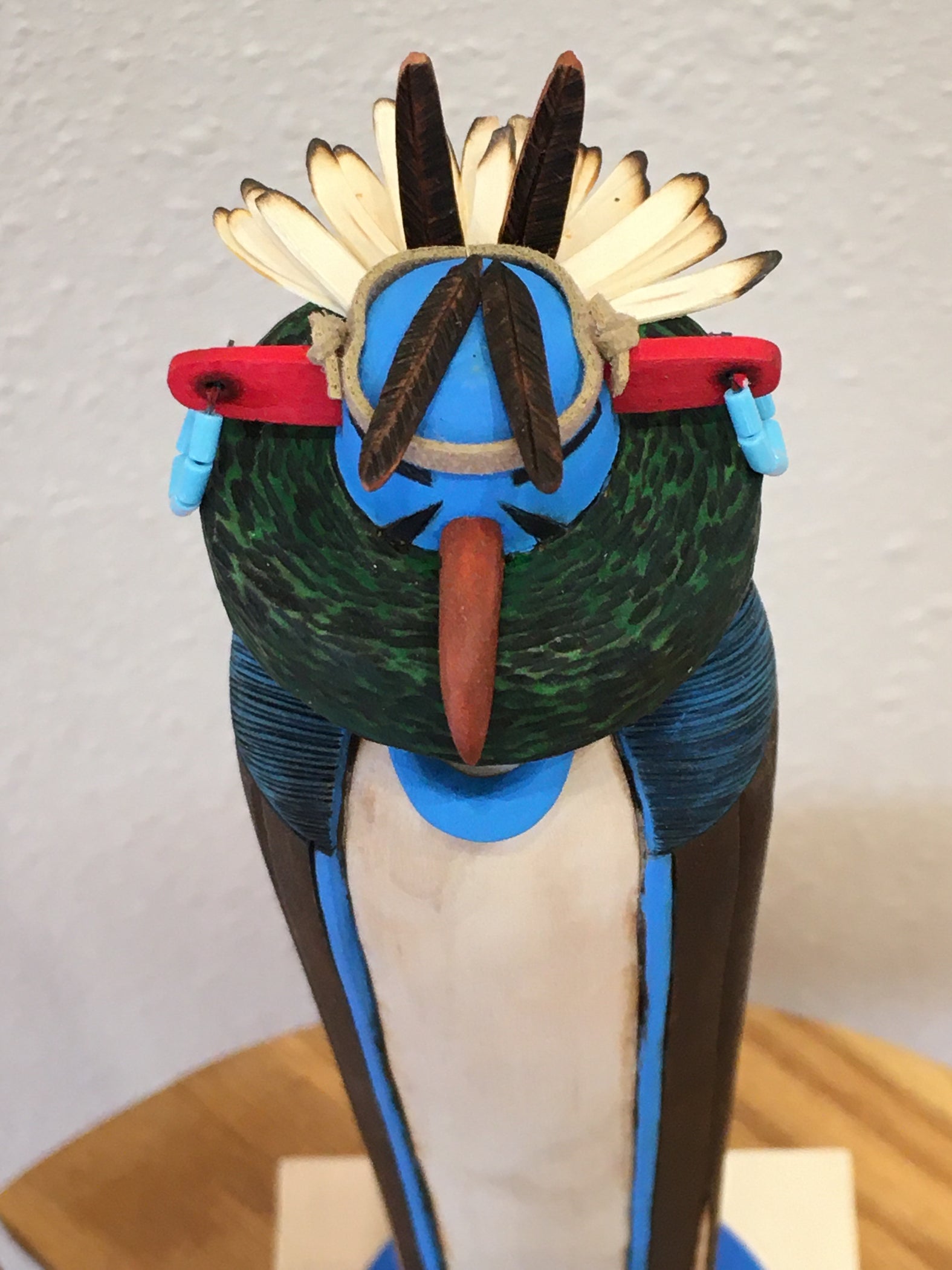 Zuni Eagle Wood Sculpture, by Gregg Lasiloo– Raven Makes Gallery