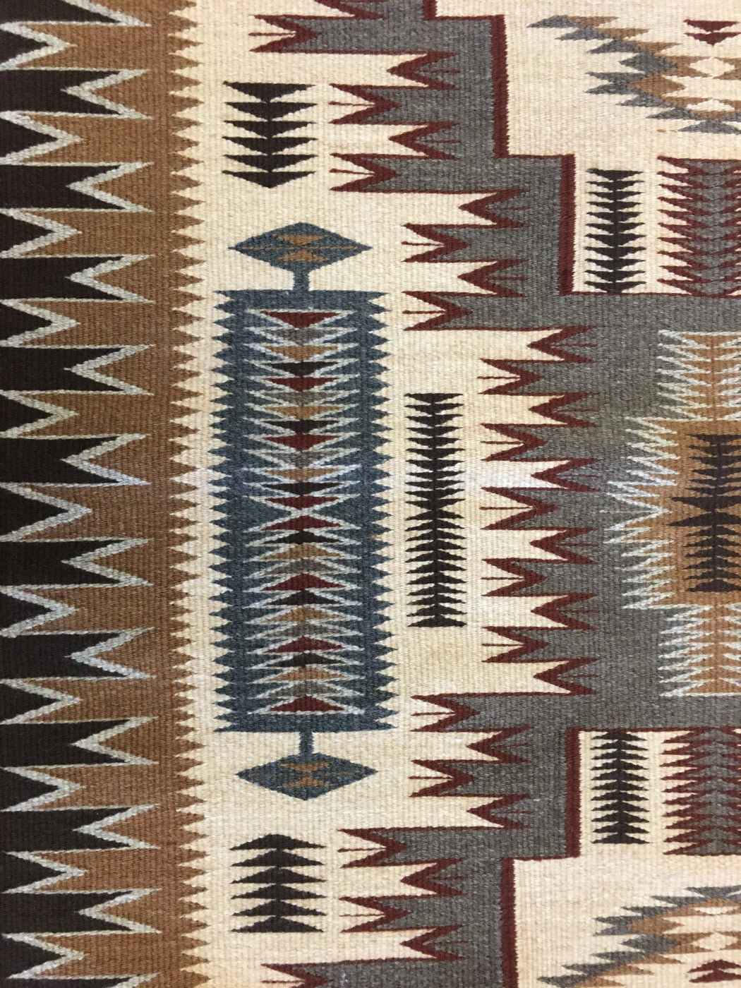 Earth Tones Storm Pattern Navajo Rug, by Nora Manybeads– Raven Makes ...