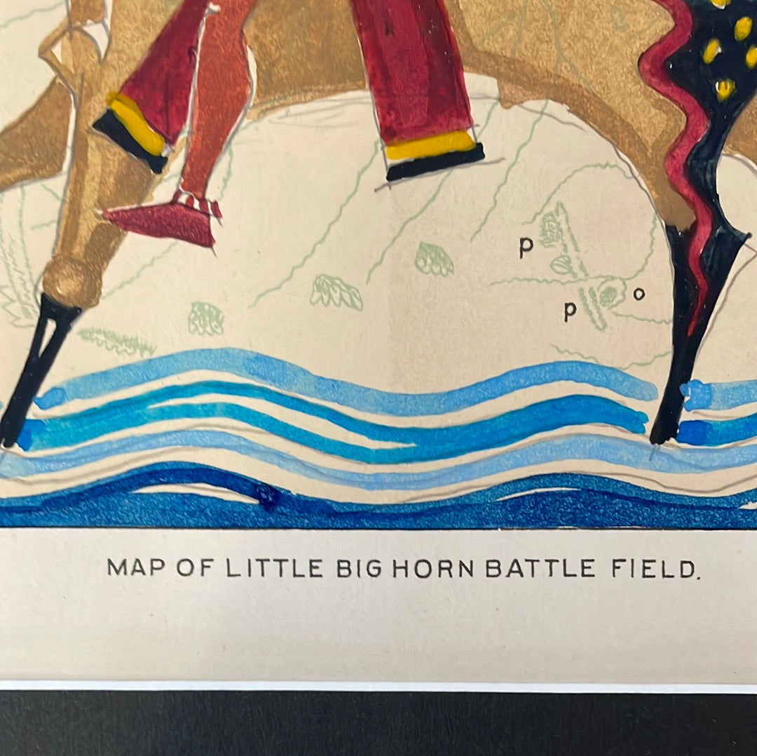 Greasy Grass Victory, 1893 Map of the Little Bighorn Battlefield, by J ...