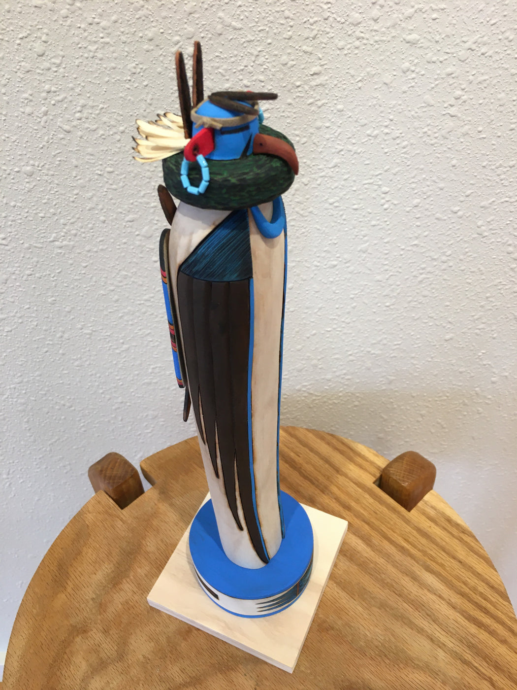 Zuni Eagle Wood Sculpture, by Gregg Lasiloo– Raven Makes Gallery