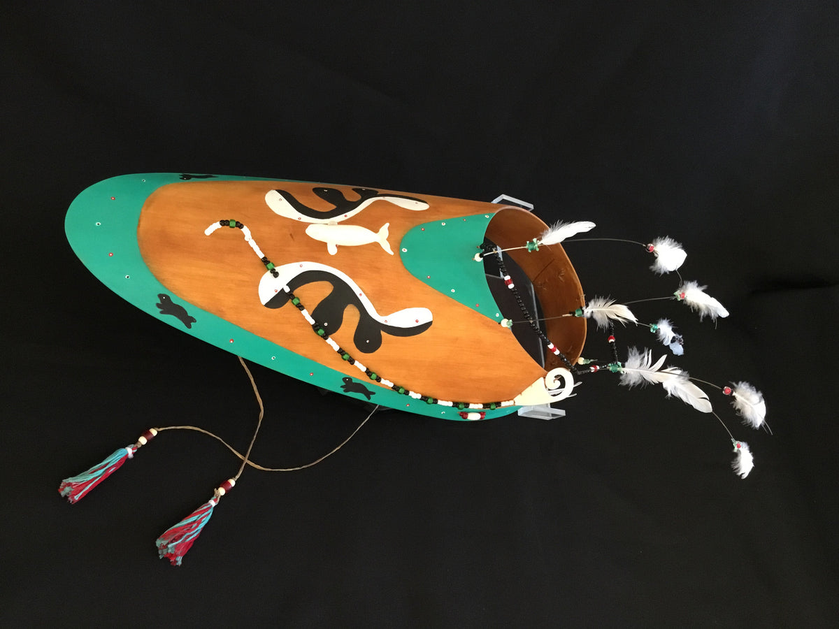 Traditional Aleut Bentwood Visor, by Peter Lind, Jr. at Raven Makes Gallery