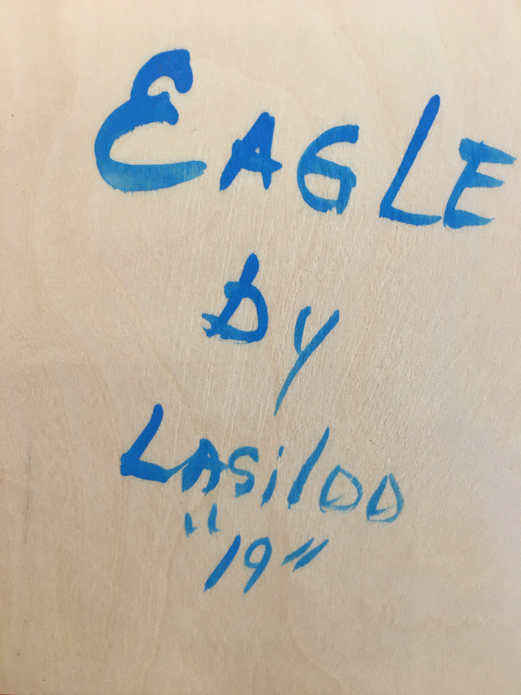 Zuni Eagle Wood Sculpture, by Gregg Lasiloo– Raven Makes Gallery